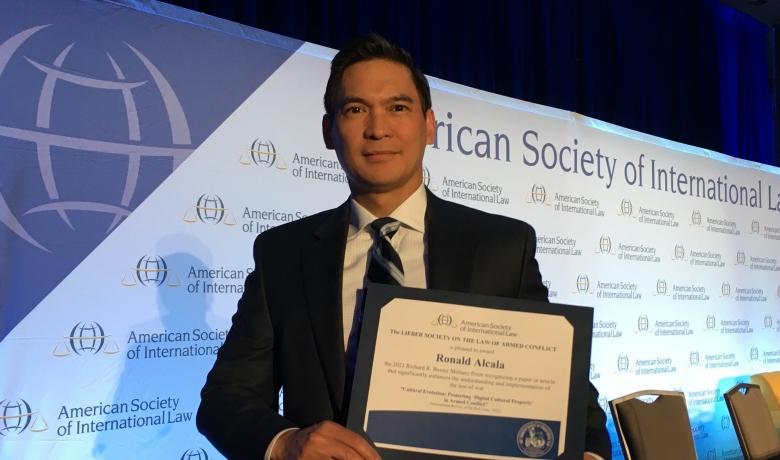 LTC Alcala Awarded ASIL’s Baxter Prize - Lieber Institute West Point